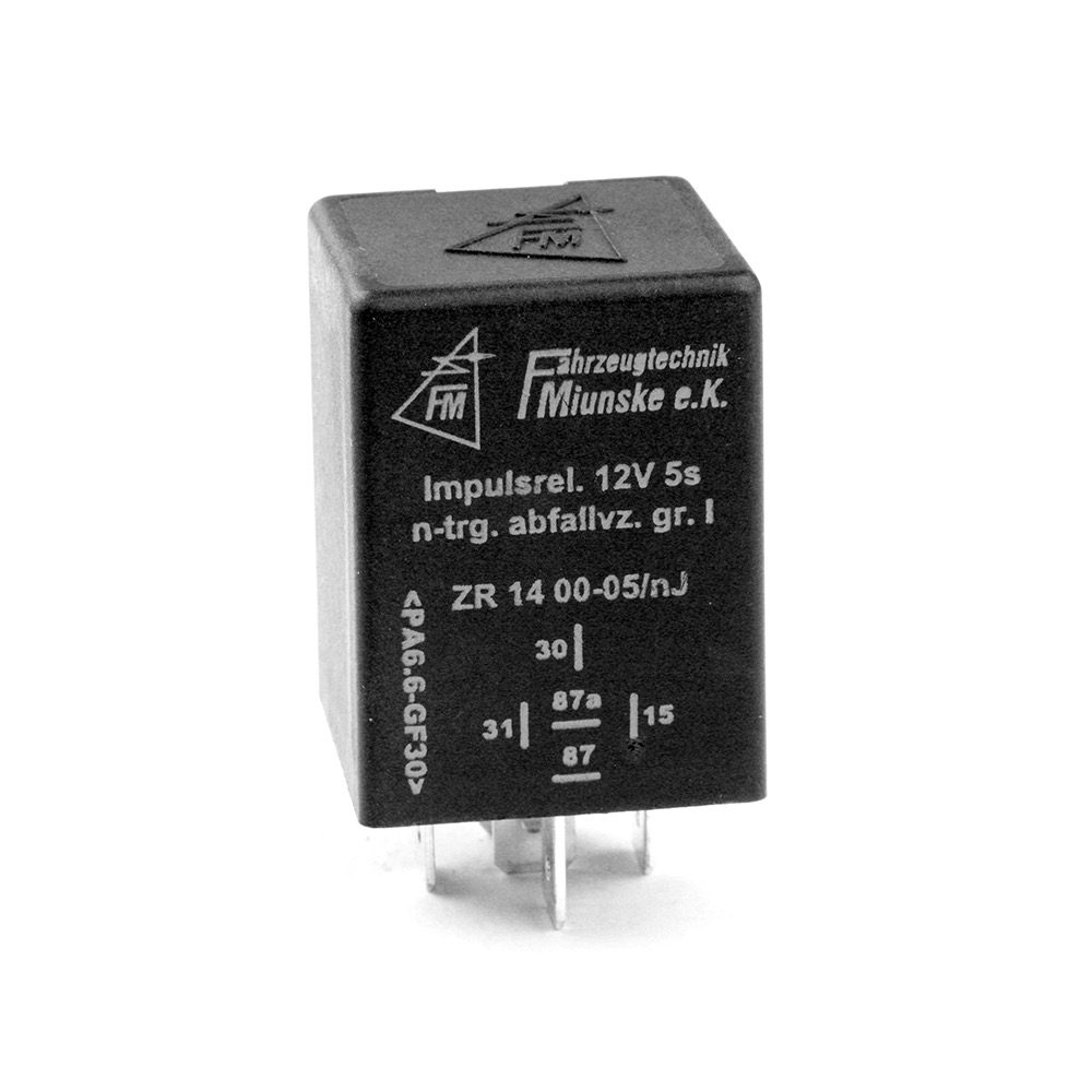 Impulsrelais 12V, 5s, abfallverzögert, nicht potentialfrei, negativ ...