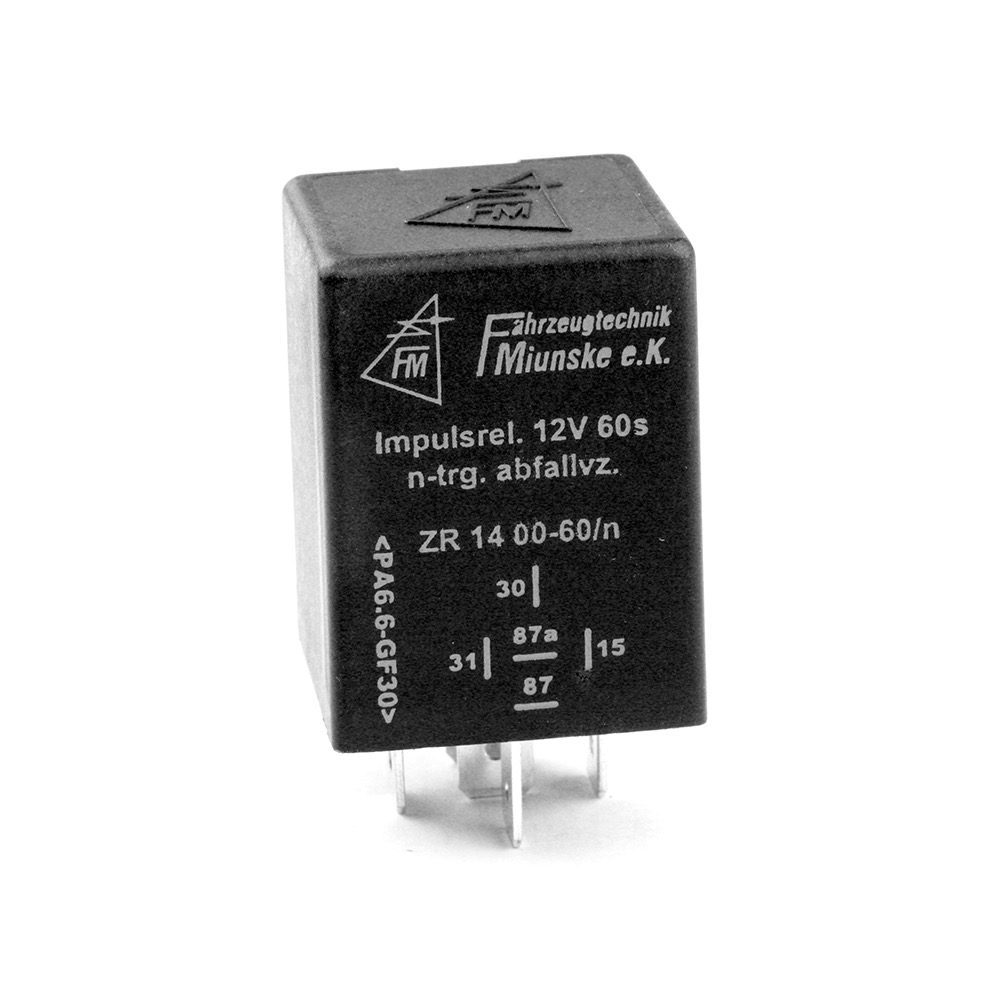 Impulsrelais 12V, 60s abfallverzögert, nicht potentialfrei, negativ ...